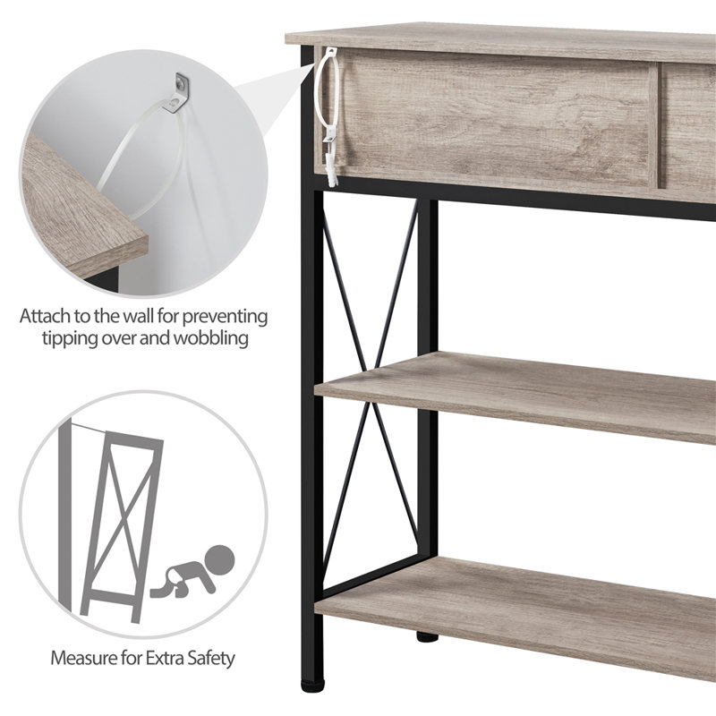 Latitude Run® 3-Layer Console Table & Reviews | Wayfair